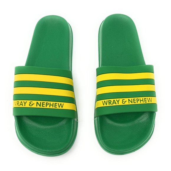 Wray and Nephew | Shoes | Wray Nephew Mens Green Yellow Slides Sandals ...